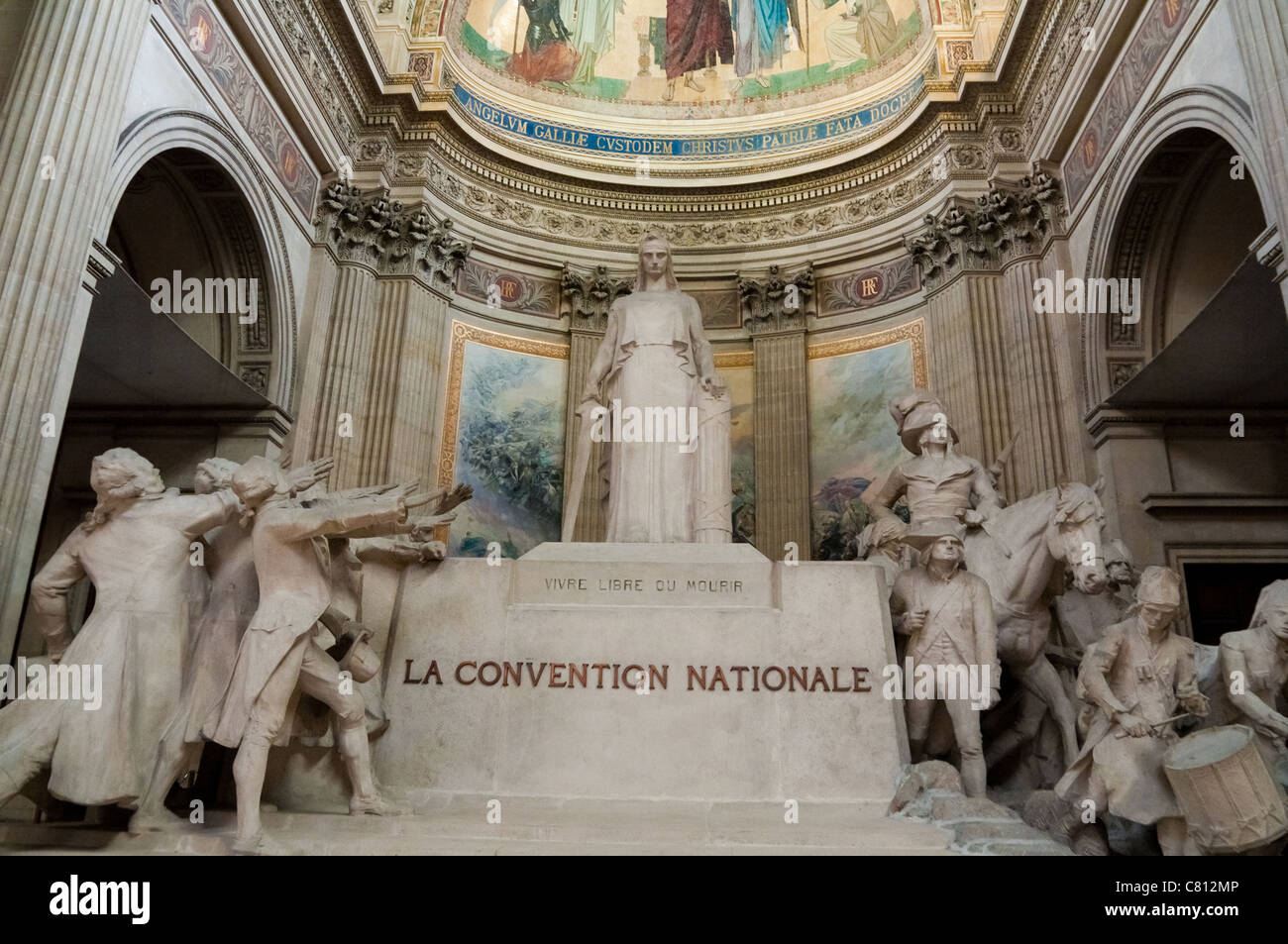 France paris la pantheon convention nationale statue hi-res stock ...