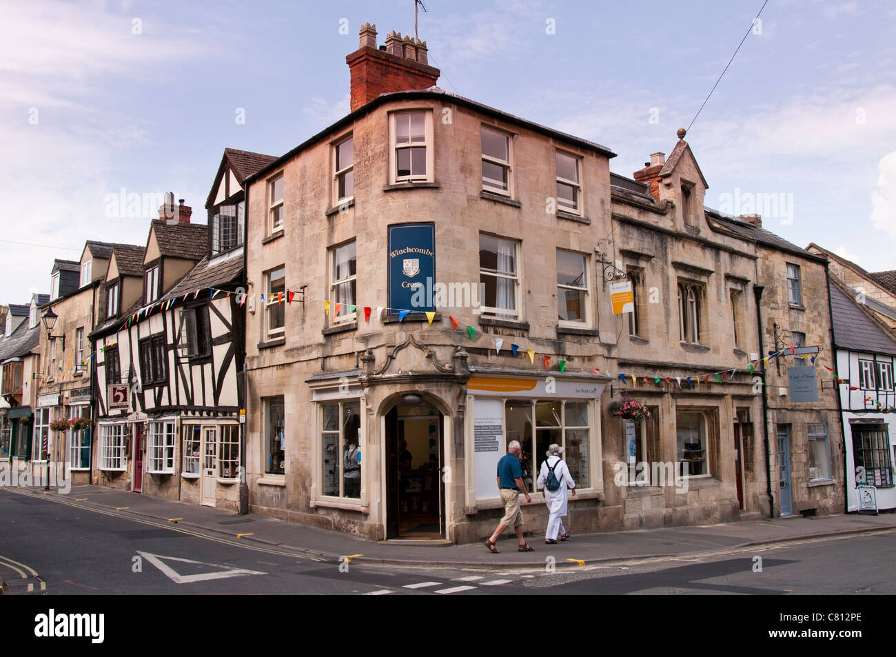 High Street of Cotswold Town of Winchcombe, Gloucestershire, UK Stock ...