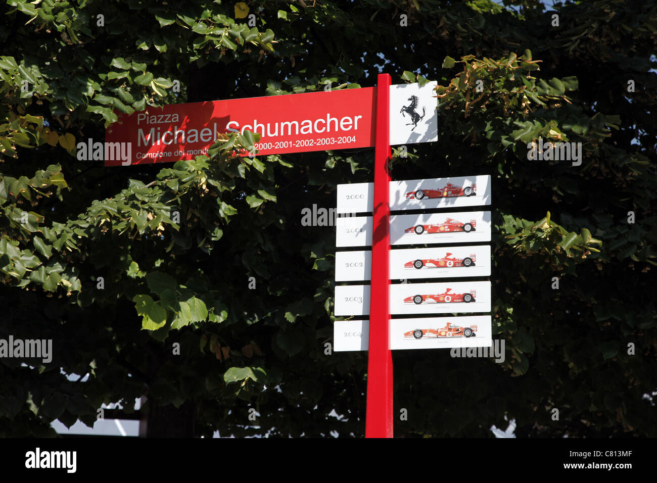 PIAZZA MICHAEL SCHUMACHER SIGN FIORANO MARANELLO ITALY 09 September ...