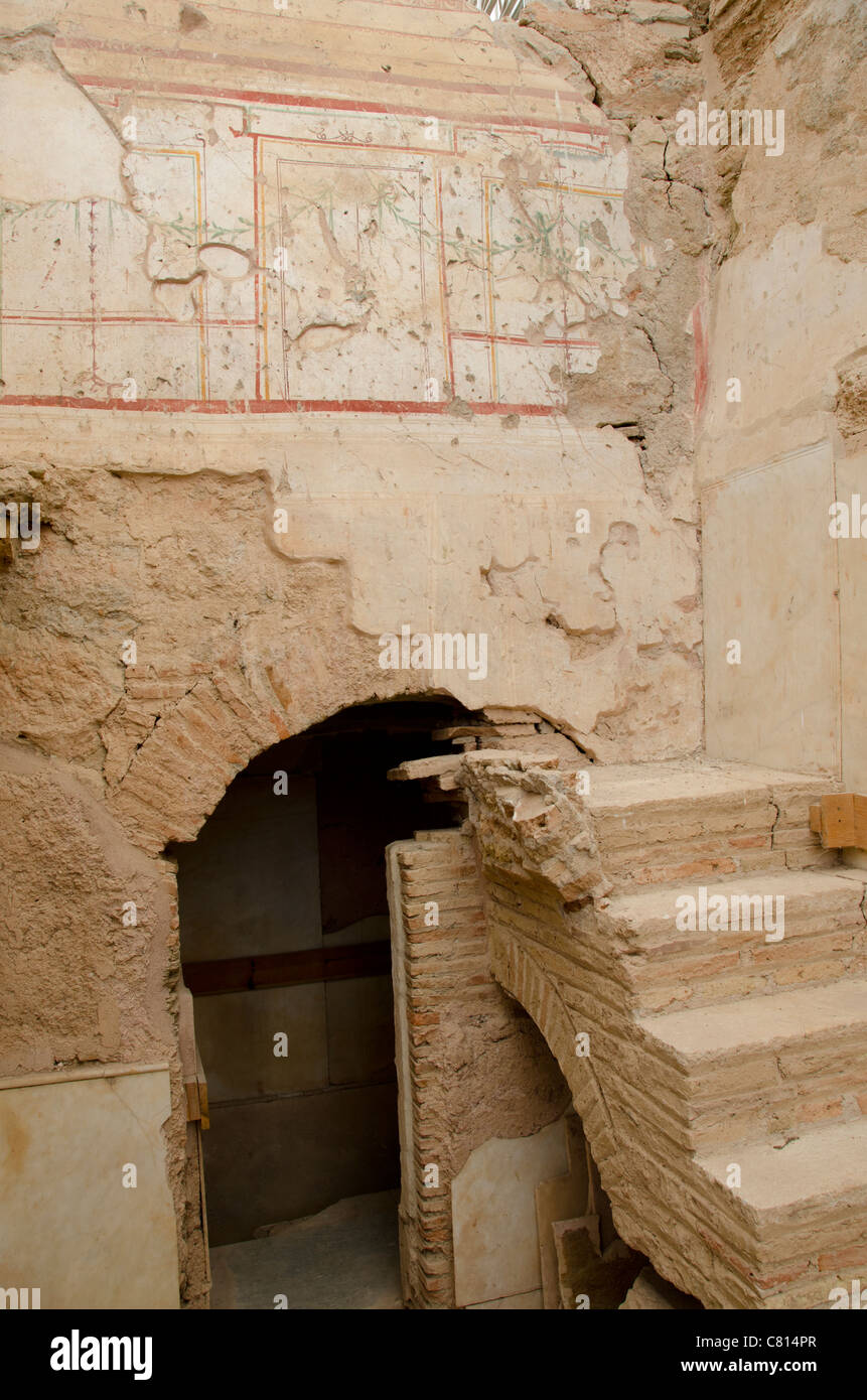 Turkey, Ephesus, Terrace Houses. Ancient Roman villas once inhabited by ...