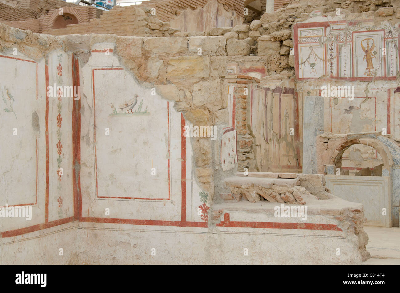 Turkey, Ephesus, Terrace Houses. Ancient Roman villas once inhabited by ...