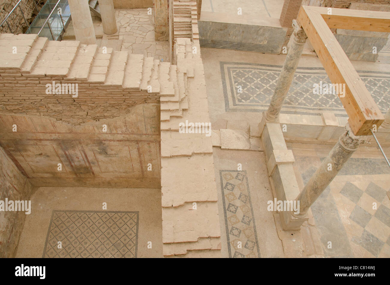 Turkey, Ephesus, Terrace Houses, Ancient Roman villas once inhabited by ...