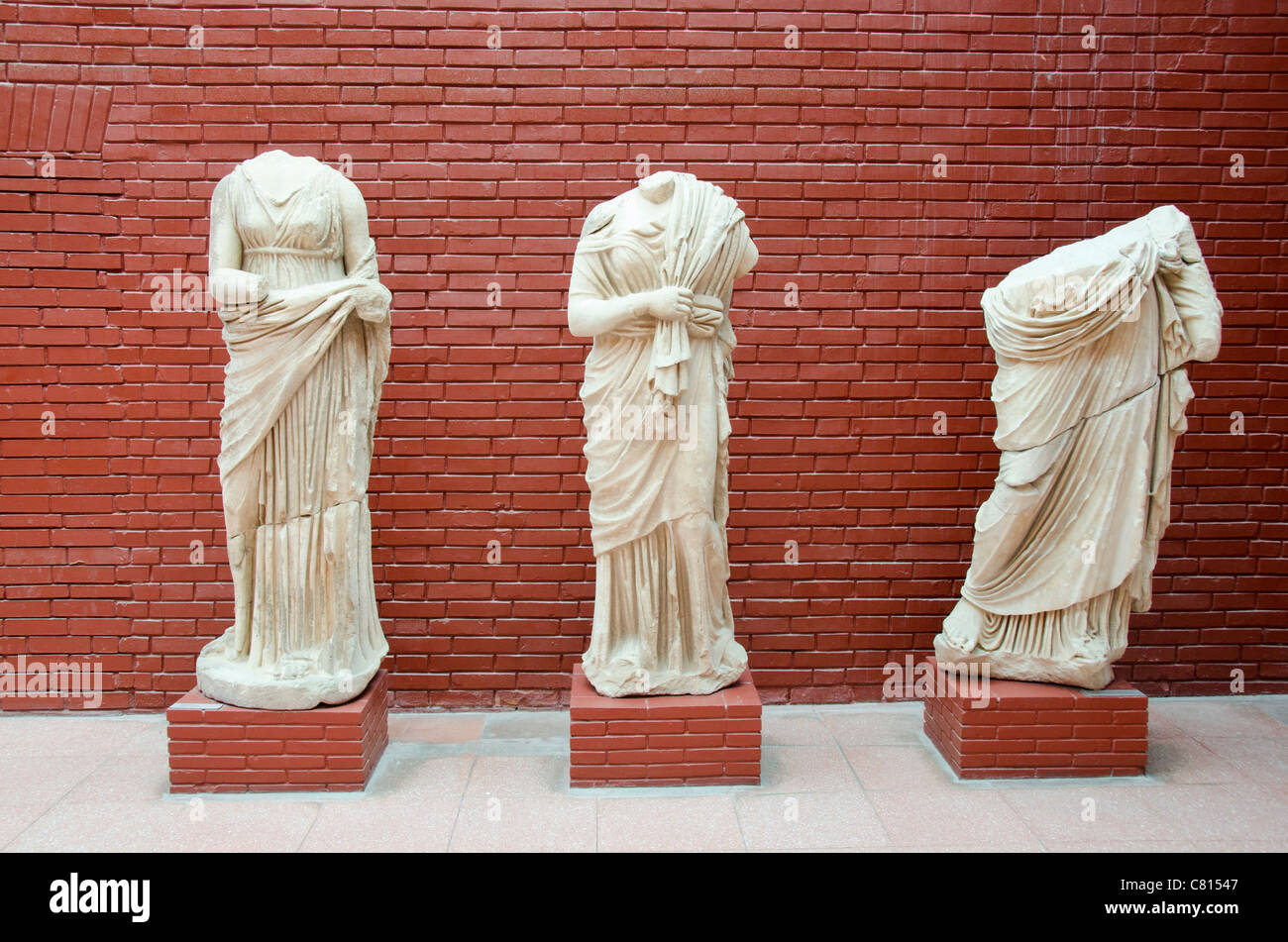 Turkey, Ephesus. Ephesus Museum. Marble statue from Ephesus, circa 1st ...