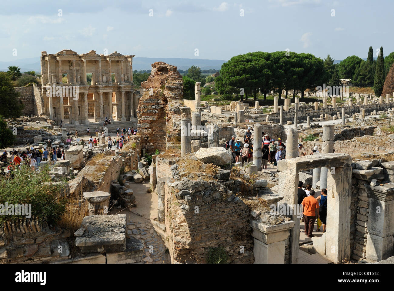 Ephesus, UNESCO World Heritage Site, view from the Baths of Scholastica ...