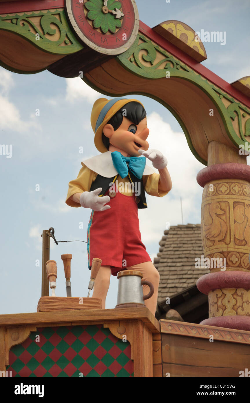 magic kingdom celebrate a dream come true parade Pinocchio float Stock ...