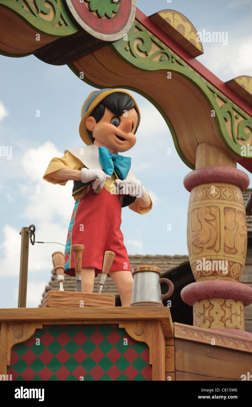 magic kingdom celebrate a dream come true parade Pinocchio float Stock ...