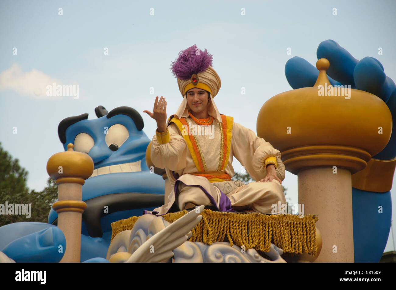 celebrate a dream come true parade magic kingdom Aladdin float Stock ...