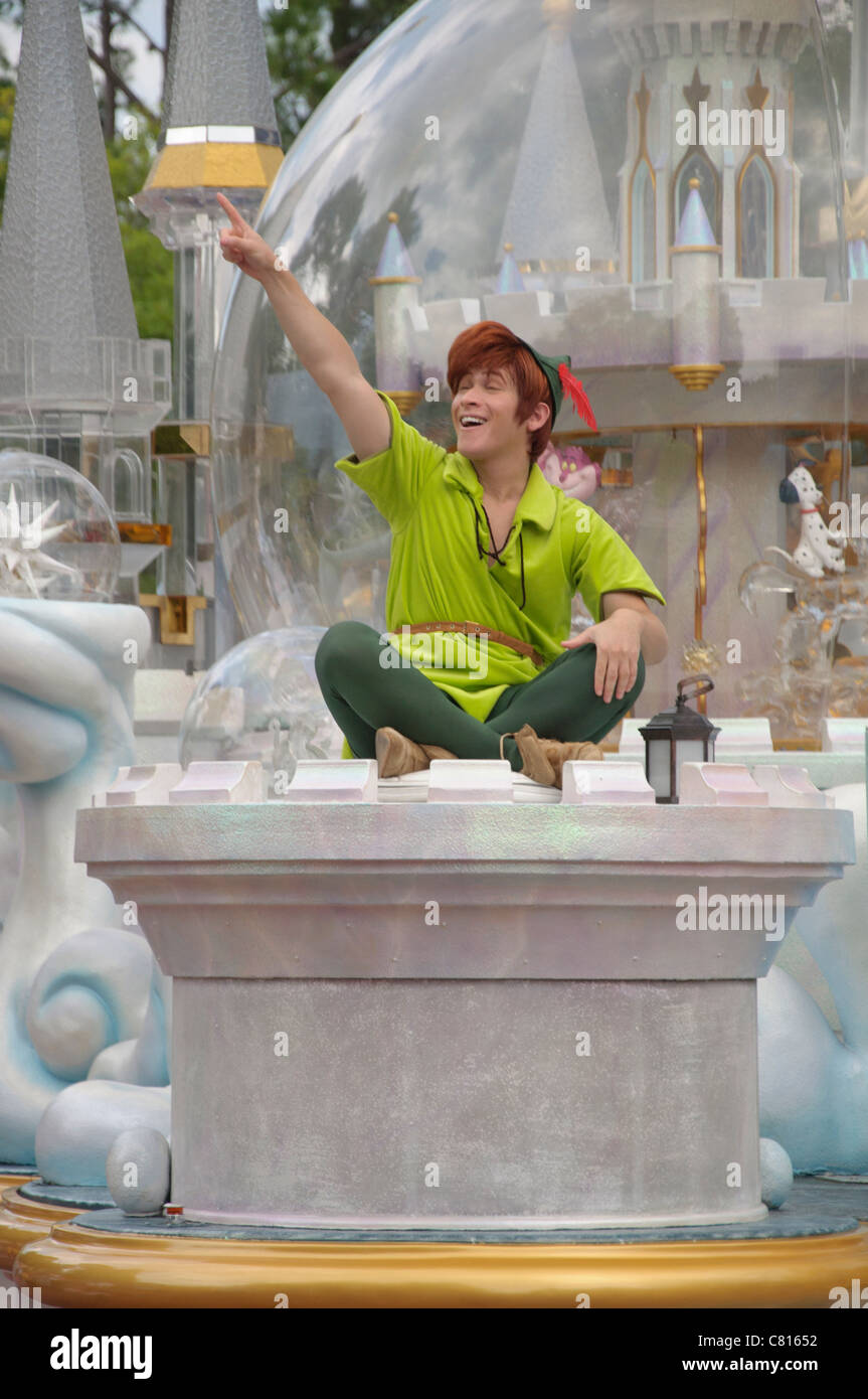 magic kingdom celebrate a dream come true parade peter pan float Stock ...