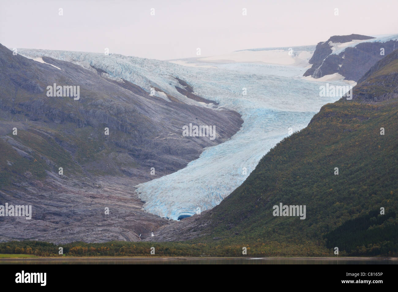 Largest glaciers in Norway -Svartisen. Holandsfjord Stock Photo - Alamy