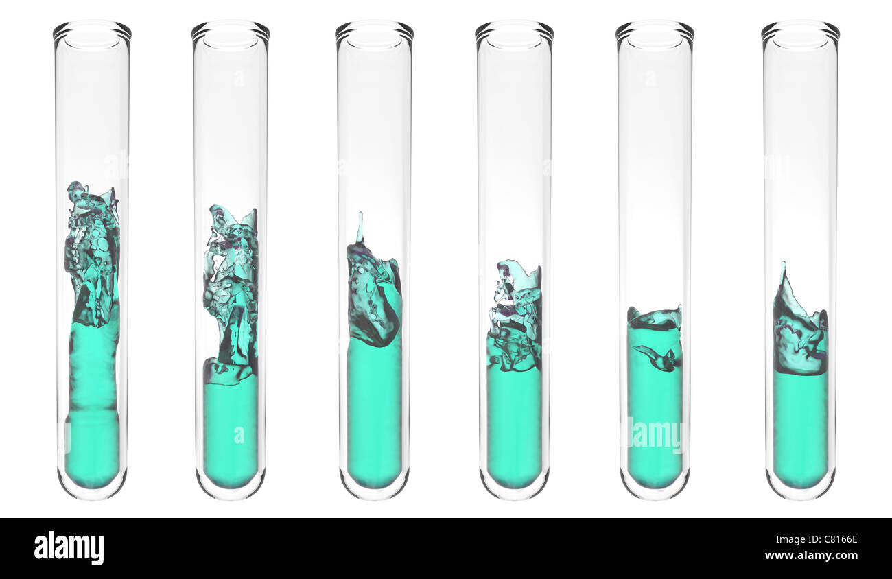test tubes with turquoise liquid inside Stock Photo - Alamy