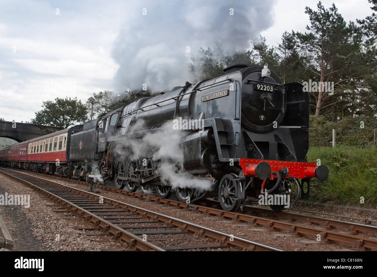 British Rail 9F locomotive known as Black Prince and loaned to the ...
