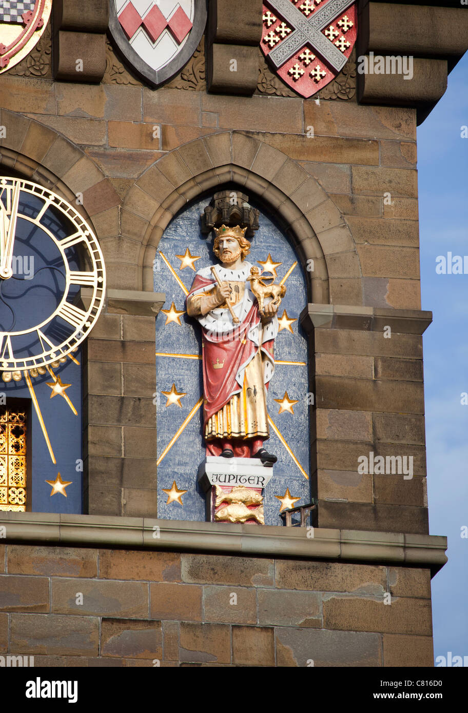 Clock Tower Cardiff Castle Stock Photo - Alamy