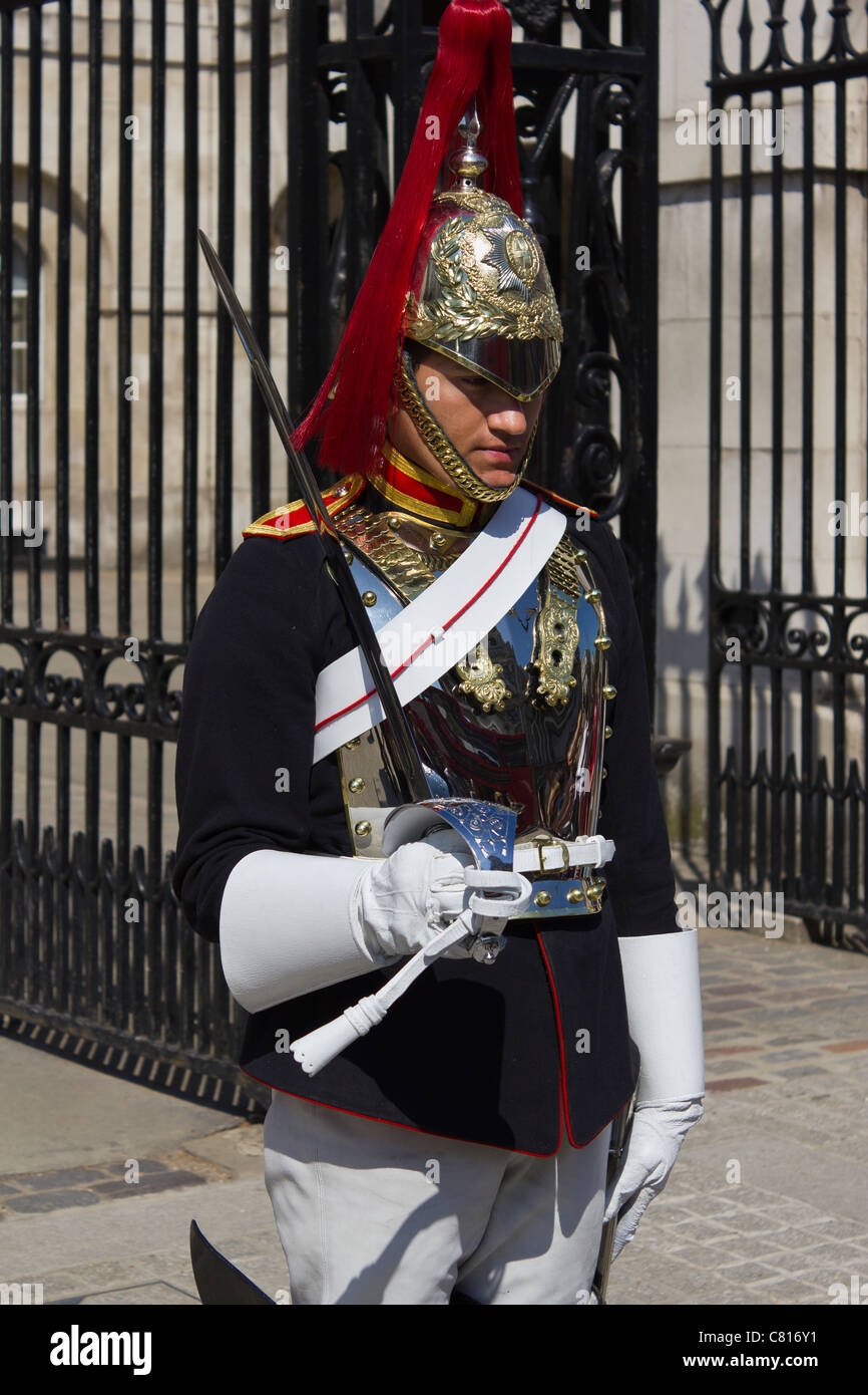 A Household Cavalry guard in London Stock Photo - Alamy