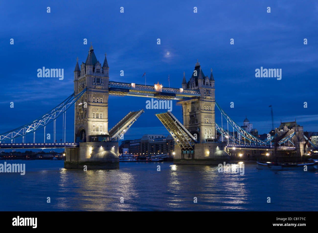 Tower bridge open hi-res stock photography and images - Alamy