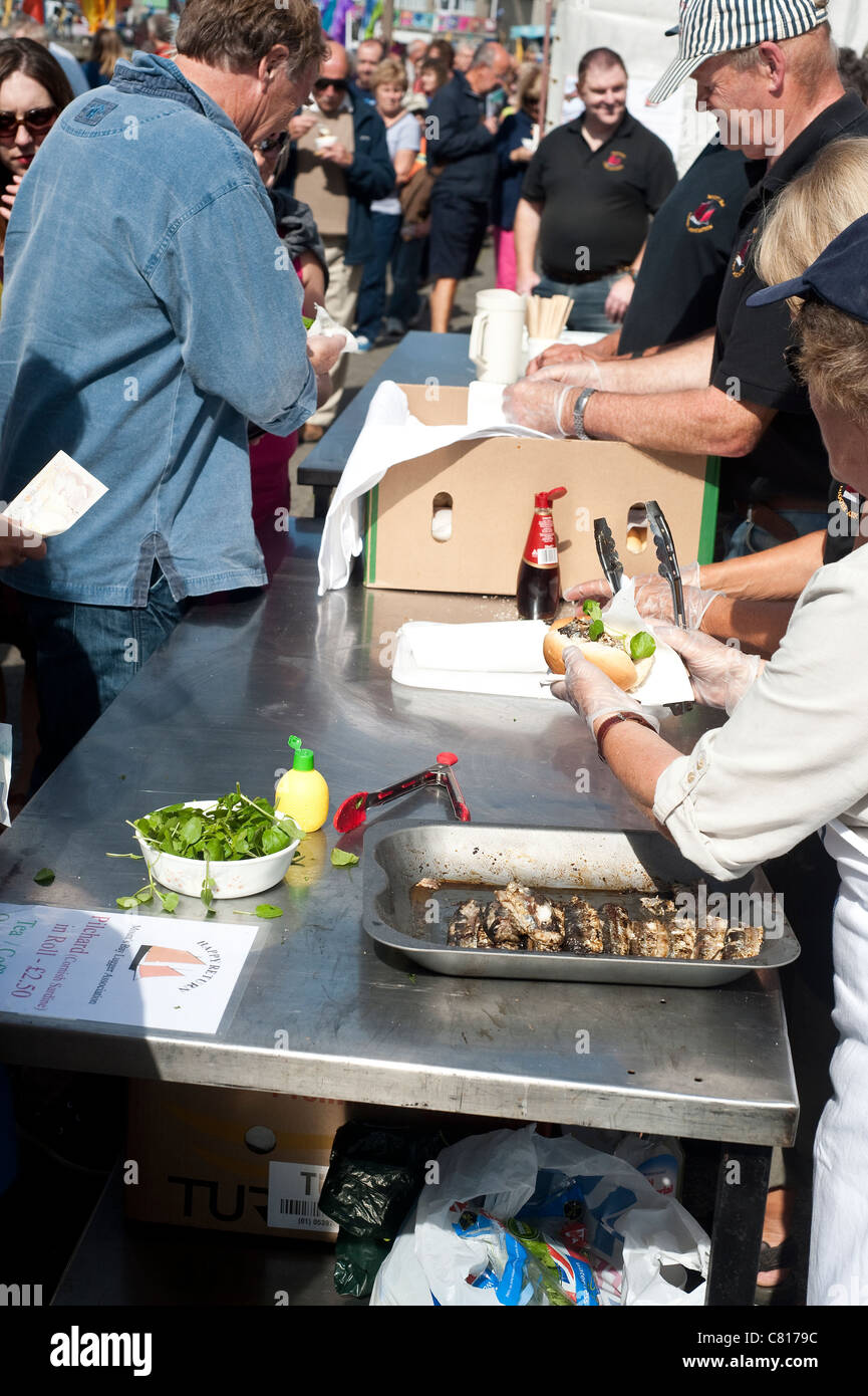 Newlyn, Cornwall, UK - Newlyn fish festival Stock Photo - Alamy