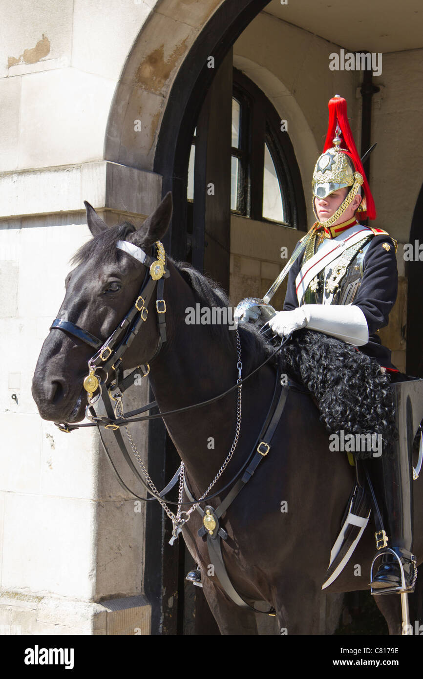 A Household Cavalry guard in London Stock Photo - Alamy