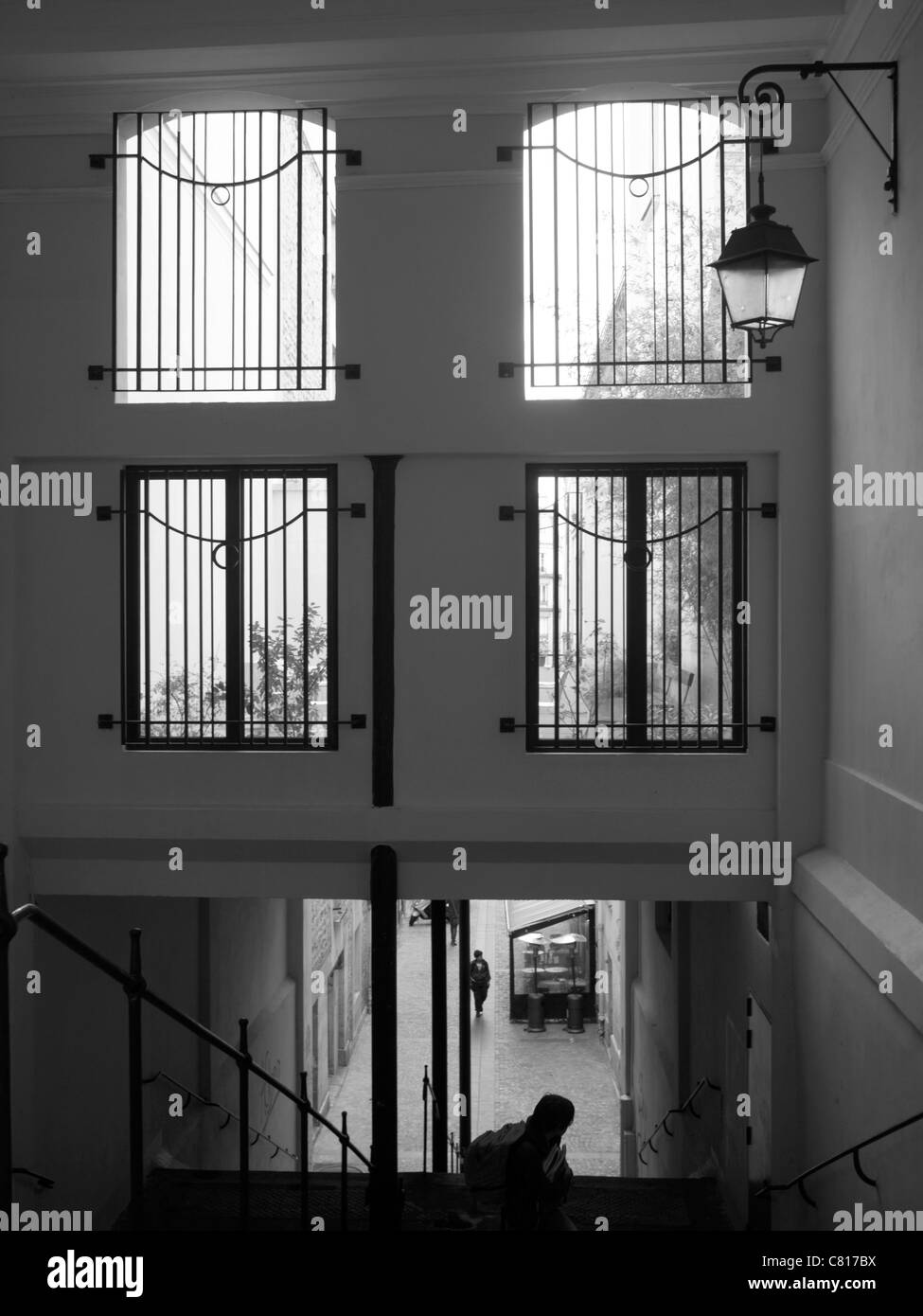 Stairs between Black and White Stock Photos & Images - Alamy