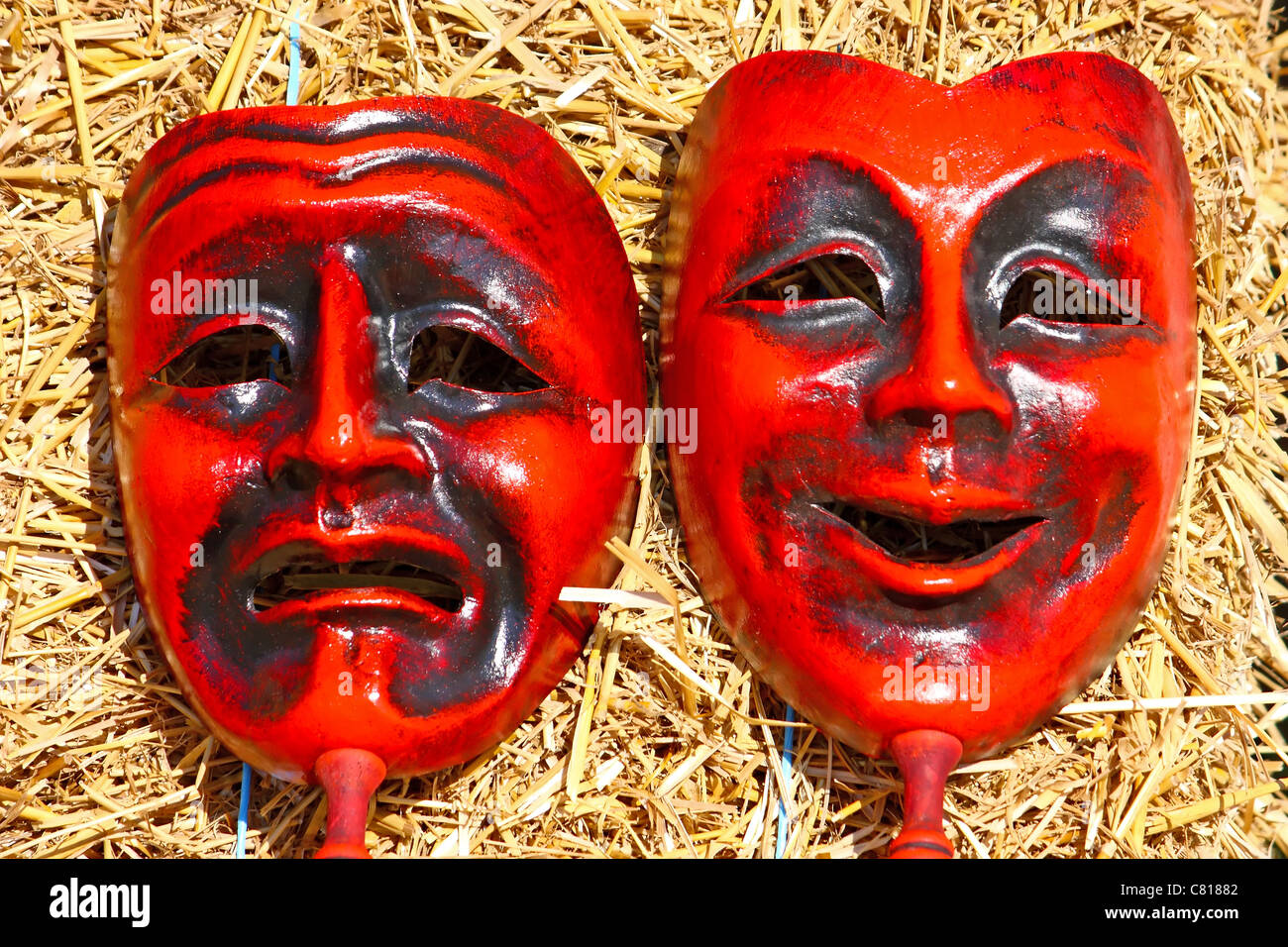 Theatre masks happy and sad hi-res stock photography and images - Alamy