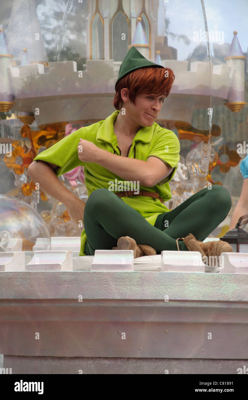 magic kingdom celebrate a dream come true parade peter pan float Stock ...