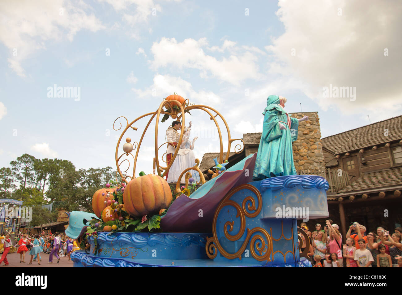magic kingdom celebrate a dream come true parade float with prince ...