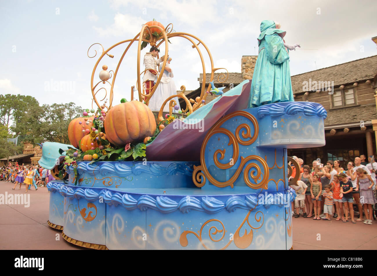 magic kingdom celebrate a dream come true parade float with prince ...