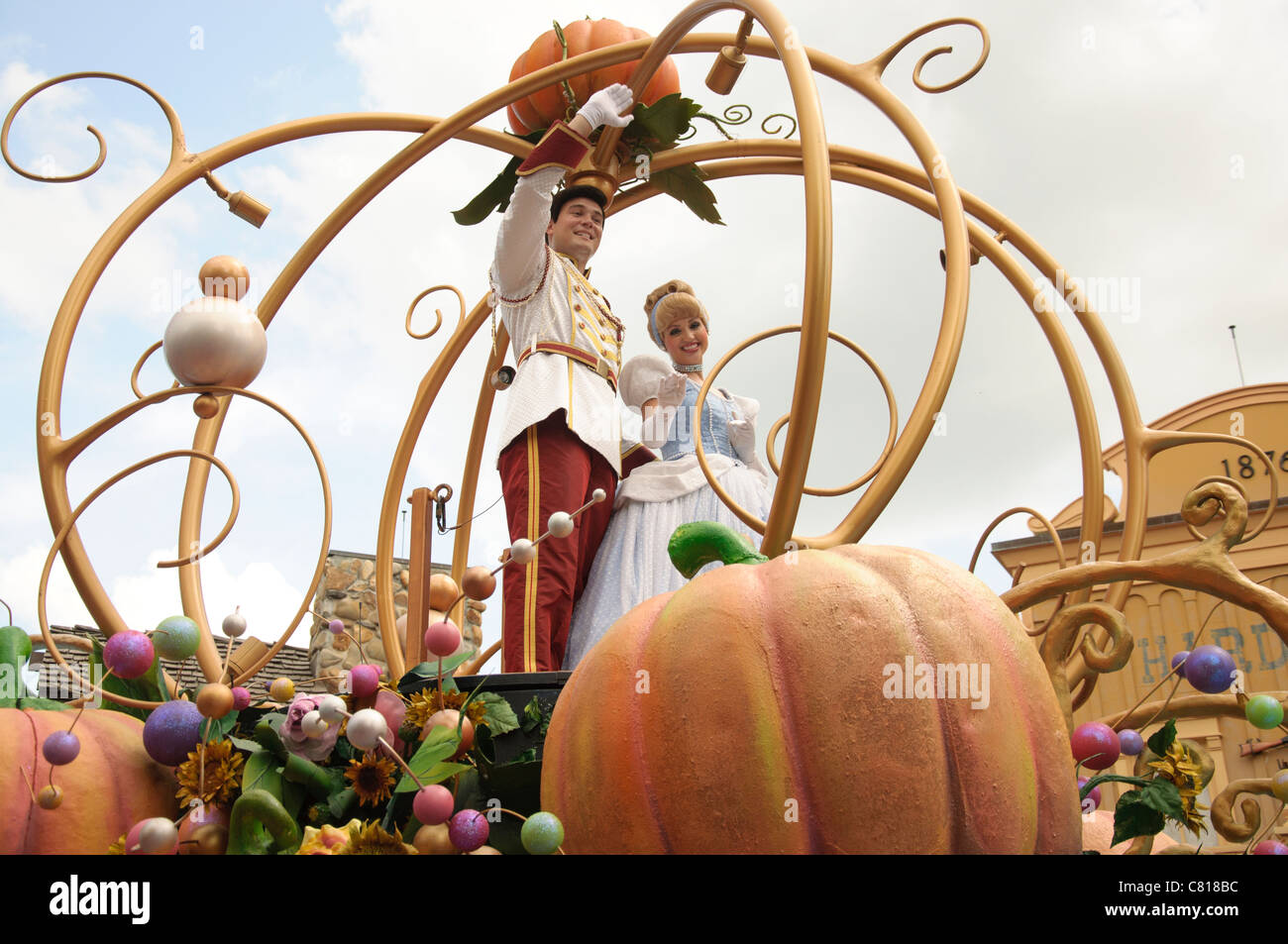 magic kingdom celebrate a dream come true parade float with prince ...