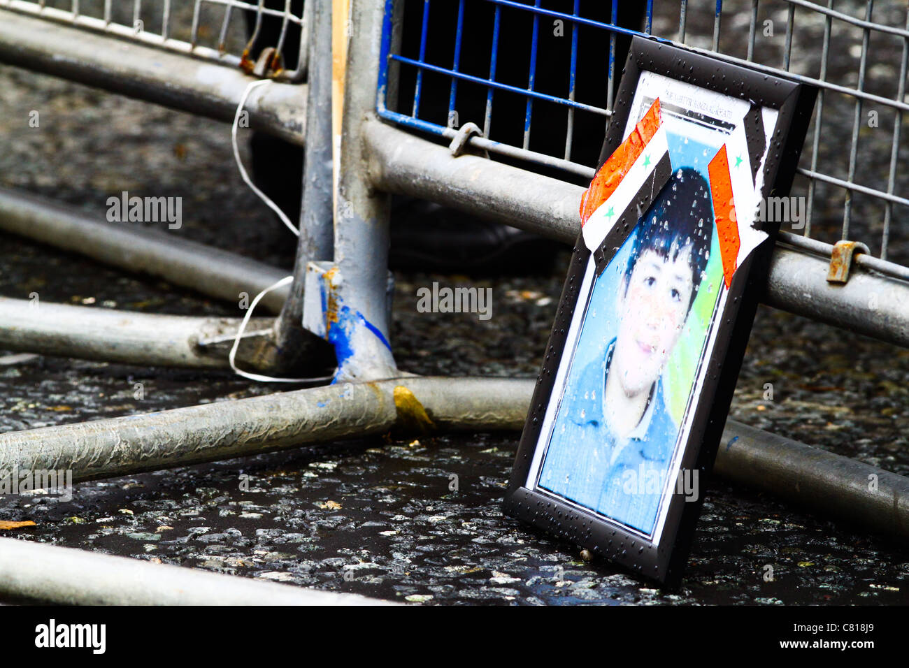 A photograph of Hamza al-Khatib, a thirteen year old boy allegedly ...