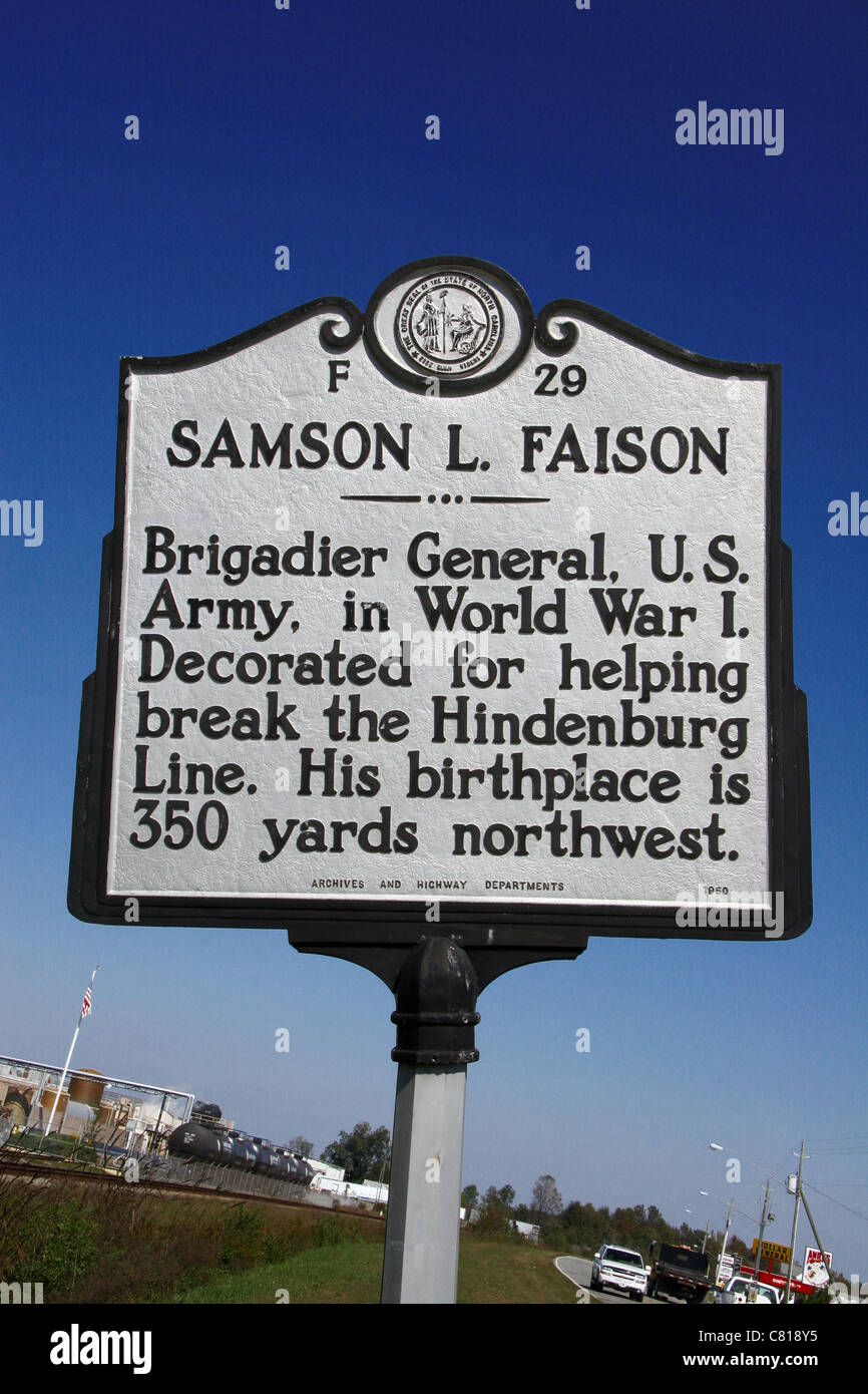 F29 SAMSON L. FAISON Brigadier General, U.S. Army, in World War I ...