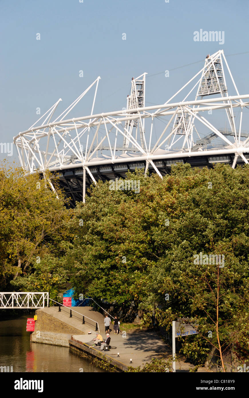 The Lea Valley Walk and Olympic 2012 Stadium at Hackney Wick, London ...