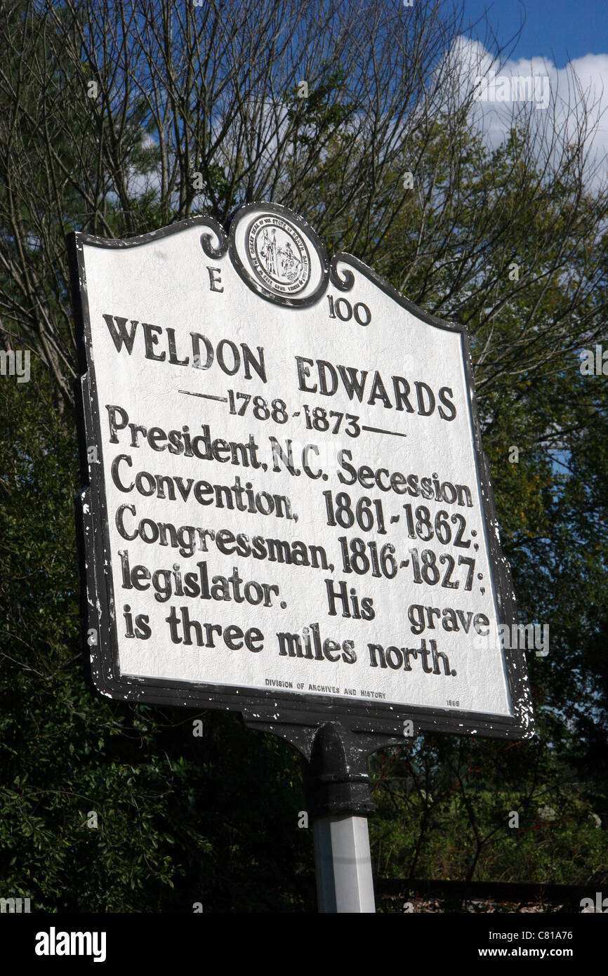E100 WELDON EDWARDS 1788-1873 President, N.C. Secession Convention ...