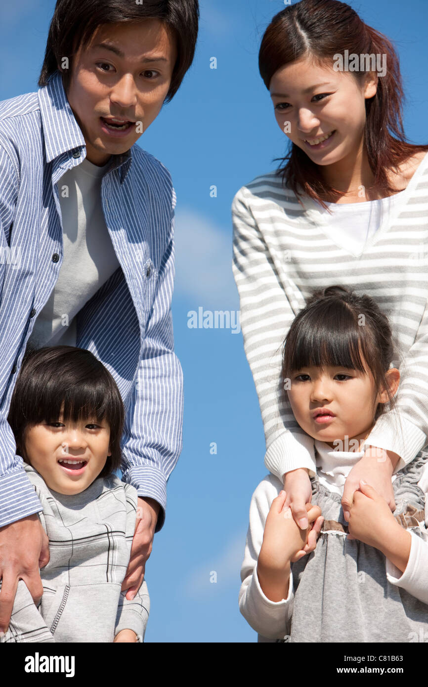 Family of Four Stock Photo - Alamy