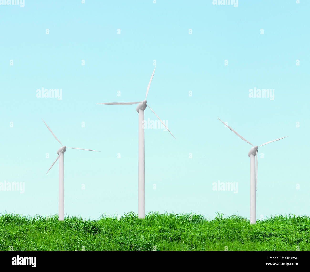 Three windmills in rural hi-res stock photography and images - Alamy