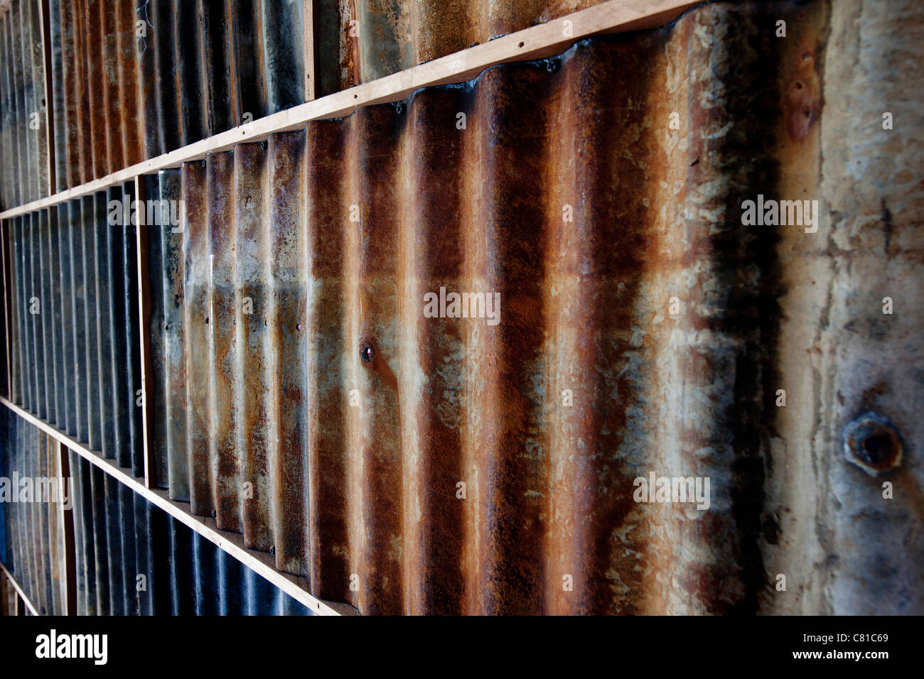 corrugated rusty wall Stock Photo - Alamy