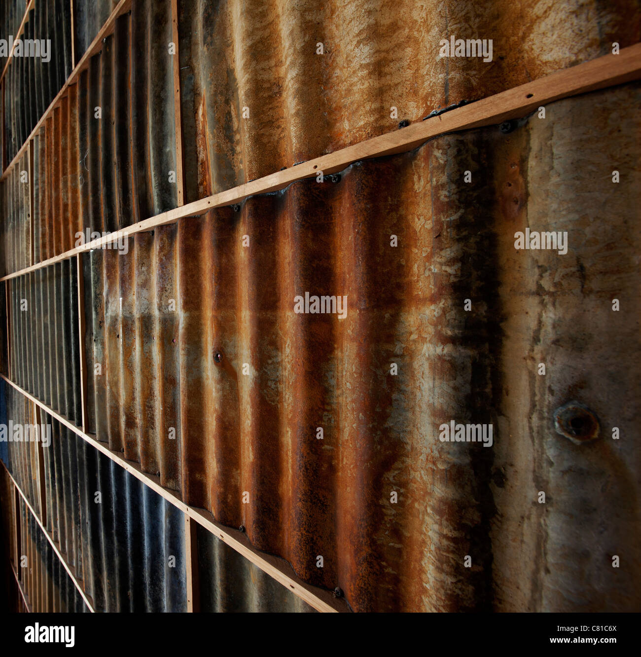 Weathered metal wall Stock Photo - Alamy