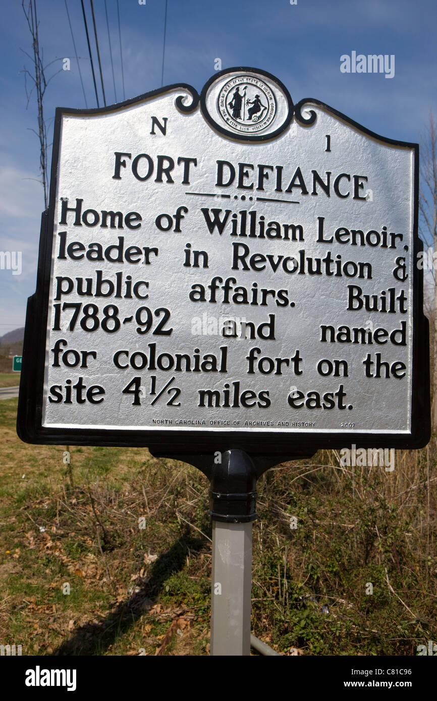 N1 FORT DEFIANCE Home of William Lenoir, leader in Revolution & public ...