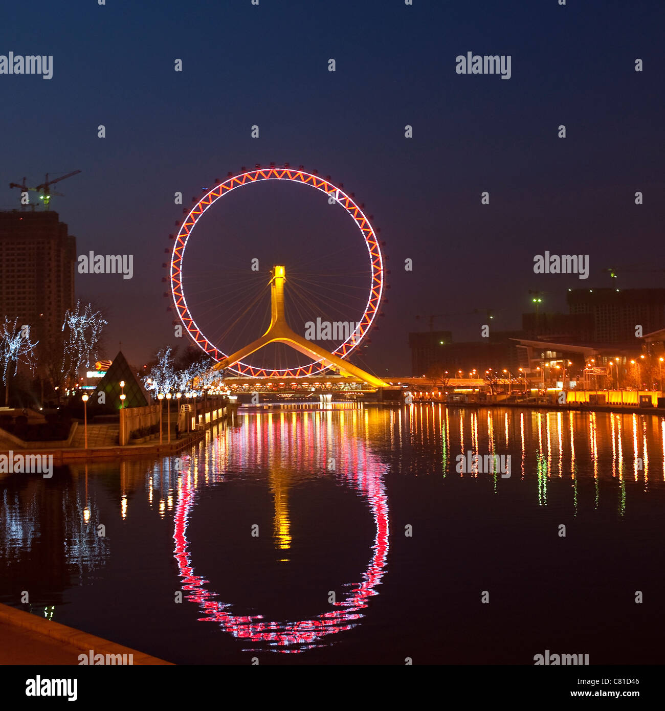 The wheel of tianjin and the wheel of tianjin hi-res stock photography ...