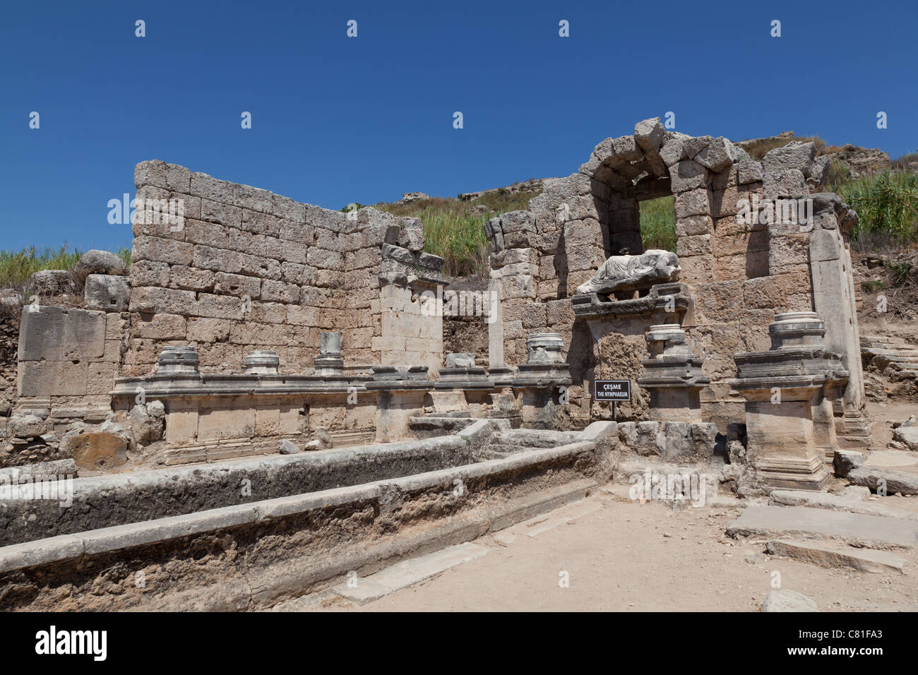 Ancient city of Perge near Antalya Turkey Stock Photo - Alamy