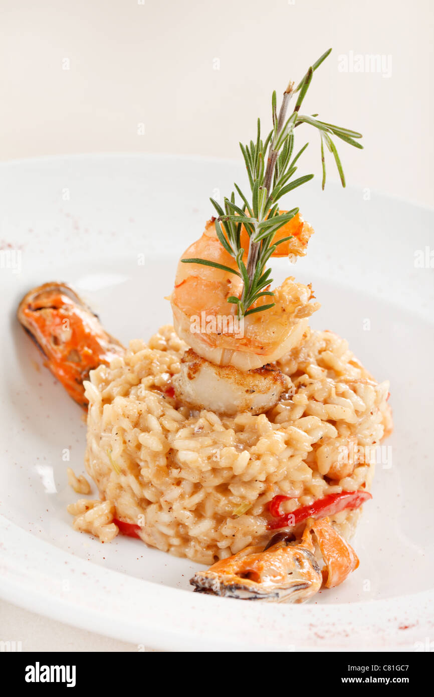 delicious risotto with seafood Stock Photo - Alamy