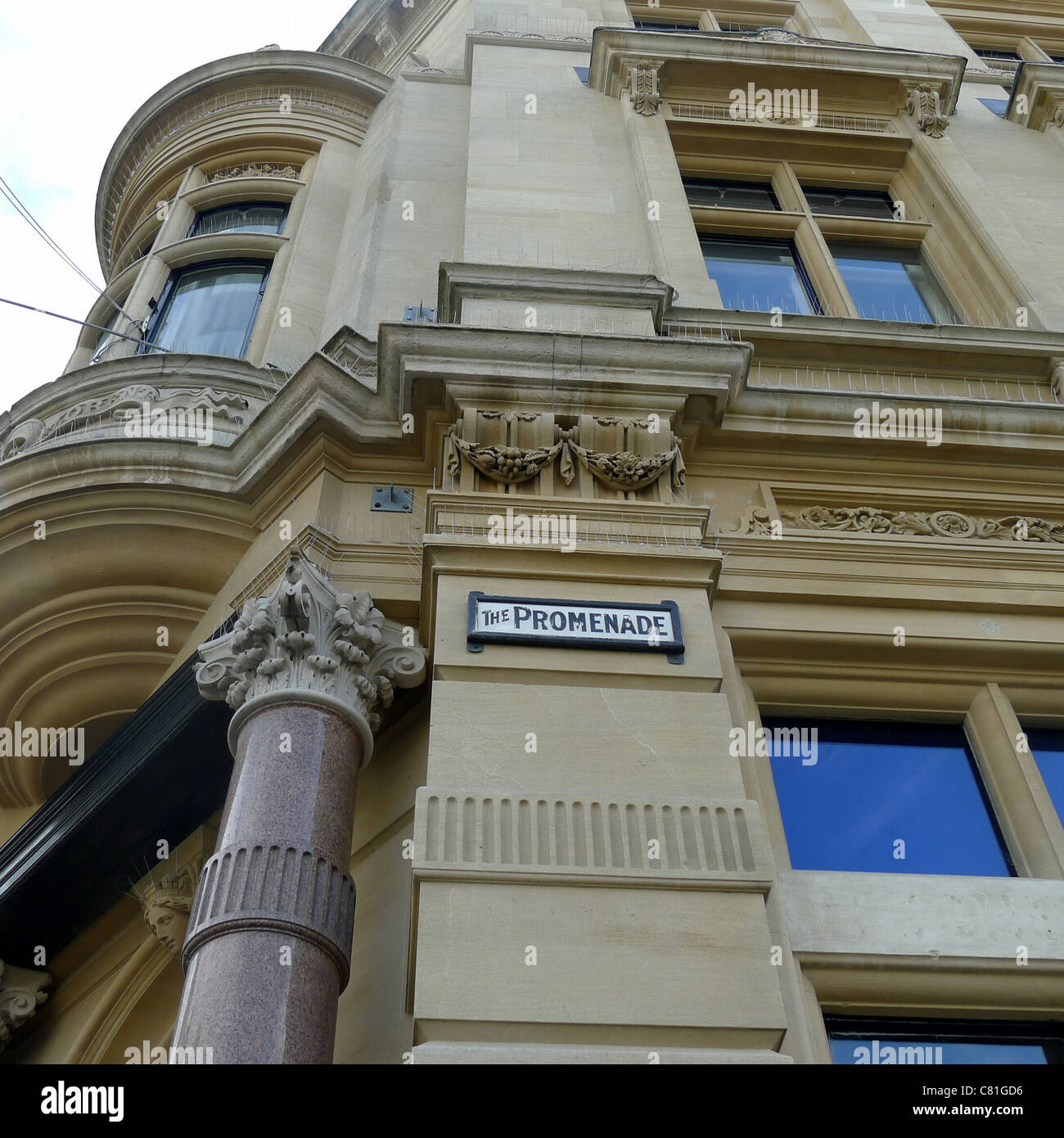 The Promenade, old street sign in Cheltenham, England Stock Photo - Alamy