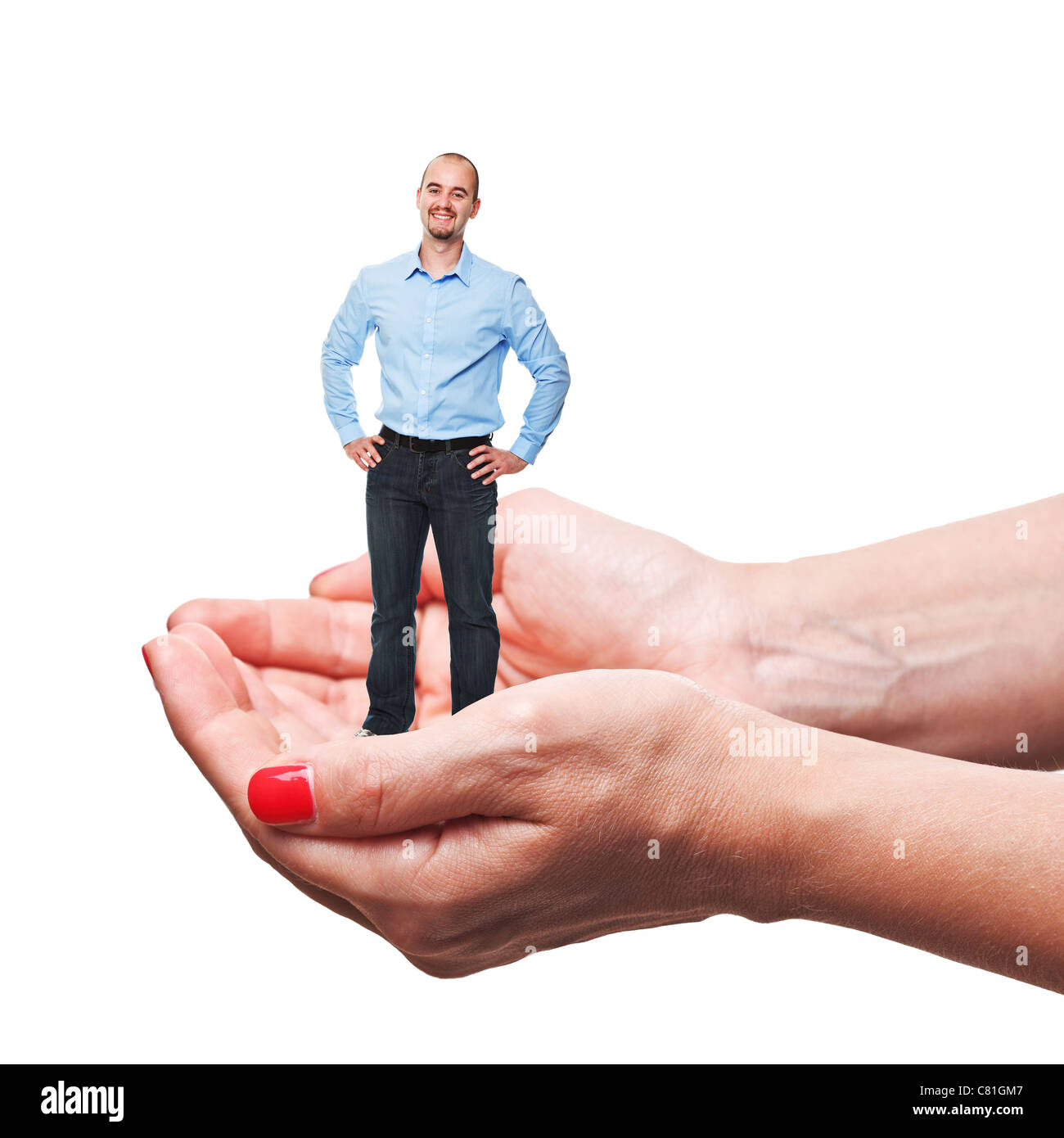 closeup image of woman and smiling man Stock Photo - Alamy
