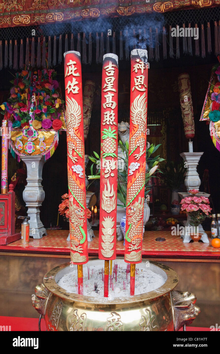 China, Macau, Sam Kai Vui Kun Temple, Giant Incense Sticks Stock Photo ...