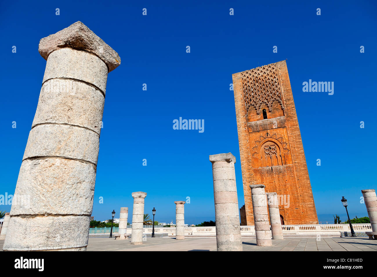 Morocco, Rabat, Hassan Tower Stock Photo - Alamy