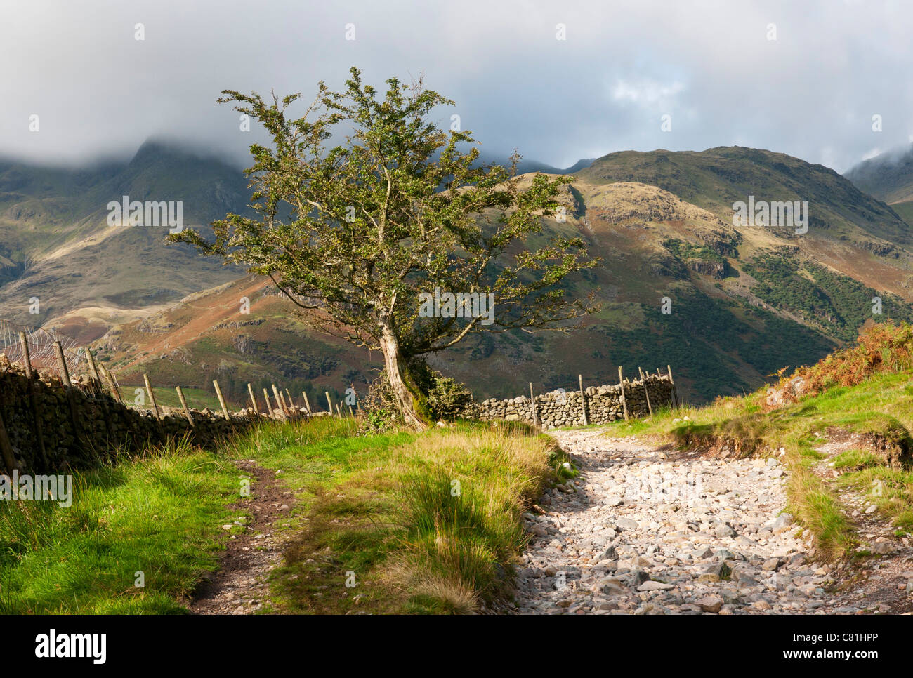 The Cumbria Way, long distance footpath, as it passes through the ...