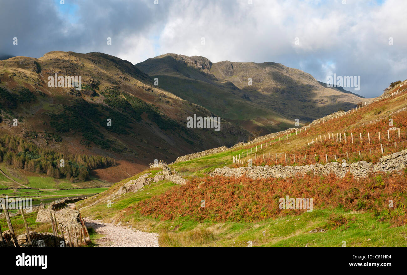 The Cumbria Way, long distance footpath, as it passes through the ...