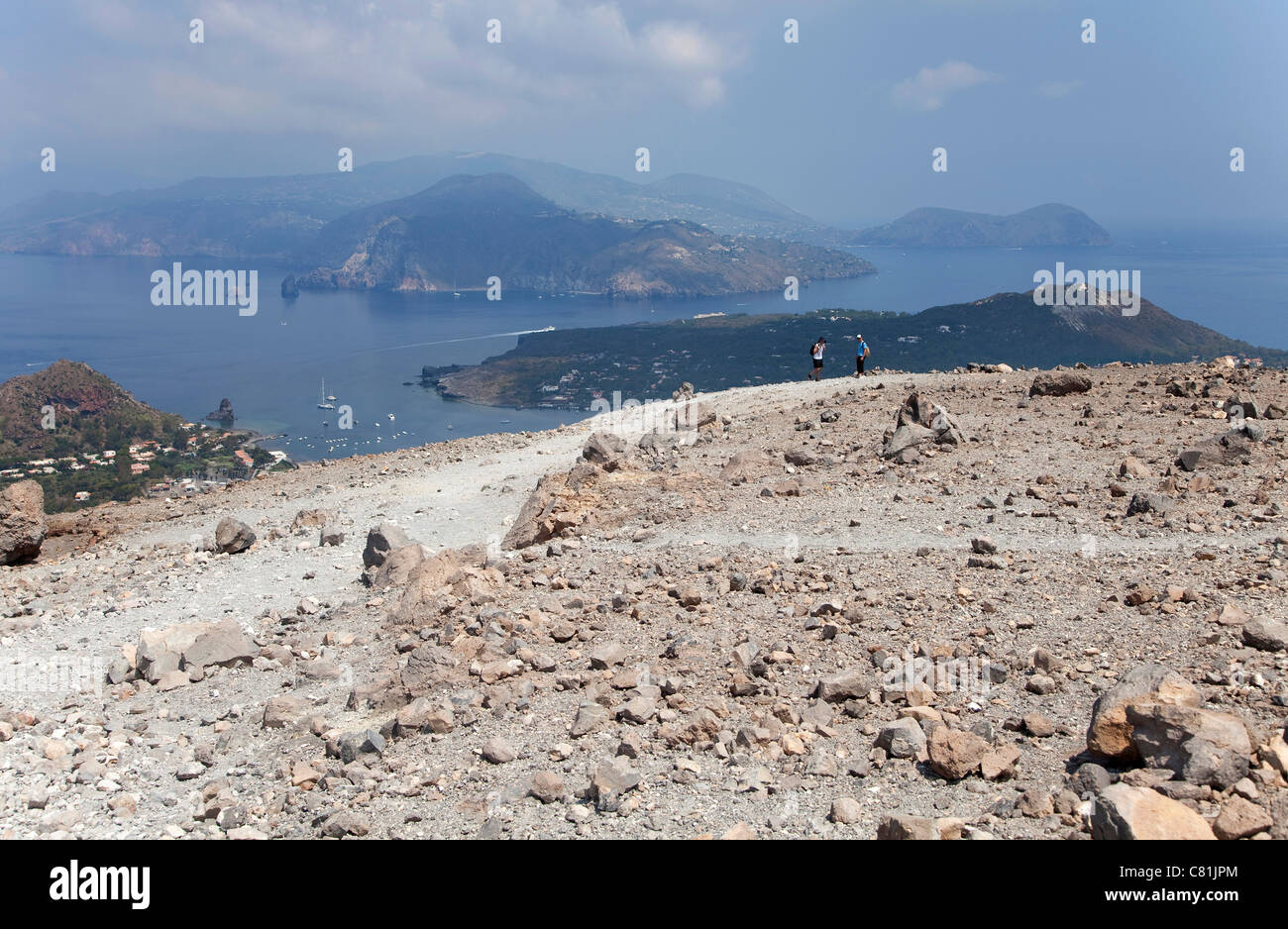 The island of Vulcano, active volcano in Eolie, Aeolian Islands, Sicily ...