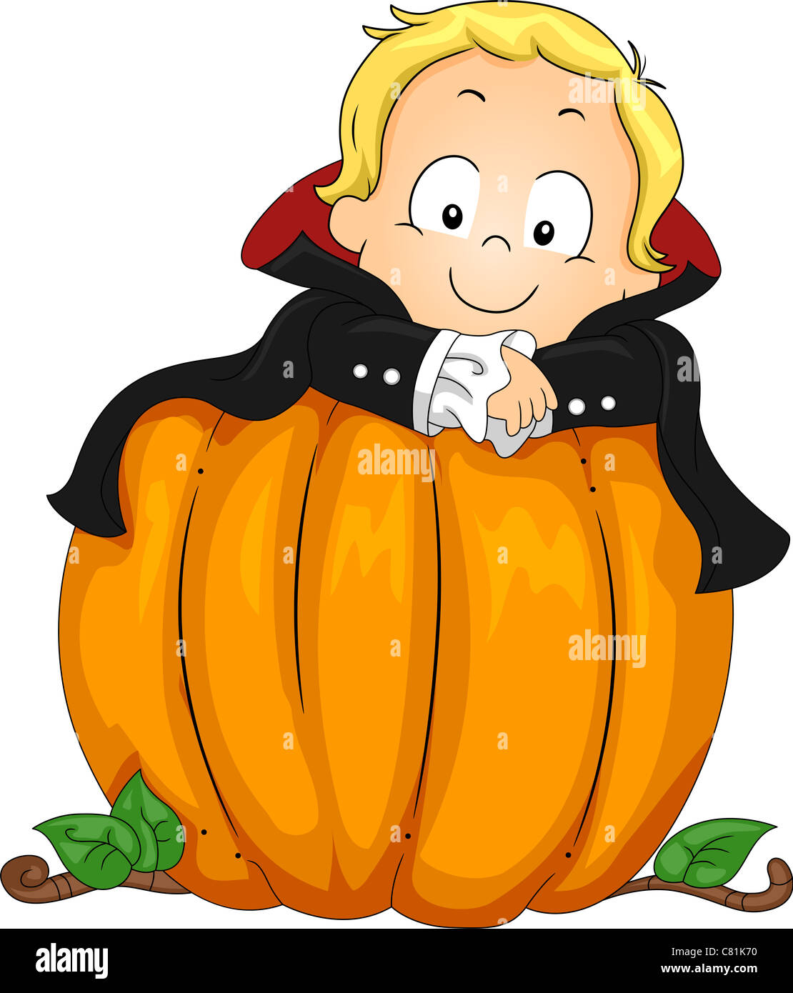 Illustration of a Baby Dressed as a Vampire Stock Photo - Alamy