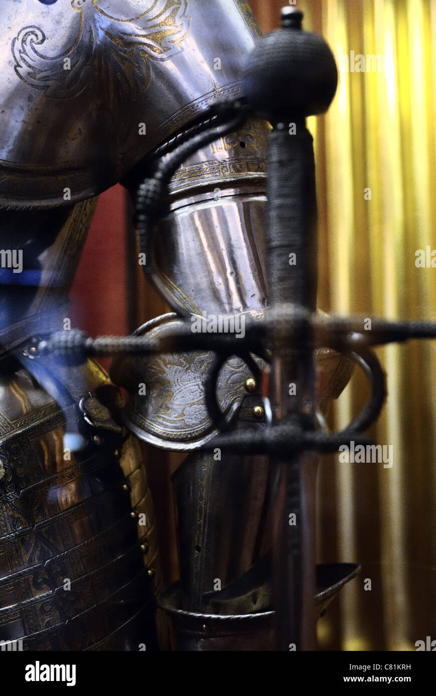 Mid section view of suit of armor, Hermitage Museum, St. Petersburg ...