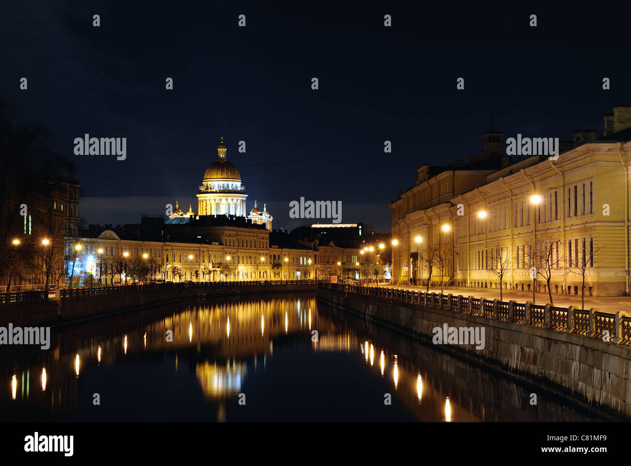 Night view of St. Petersburg, Russia Stock Photo - Alamy