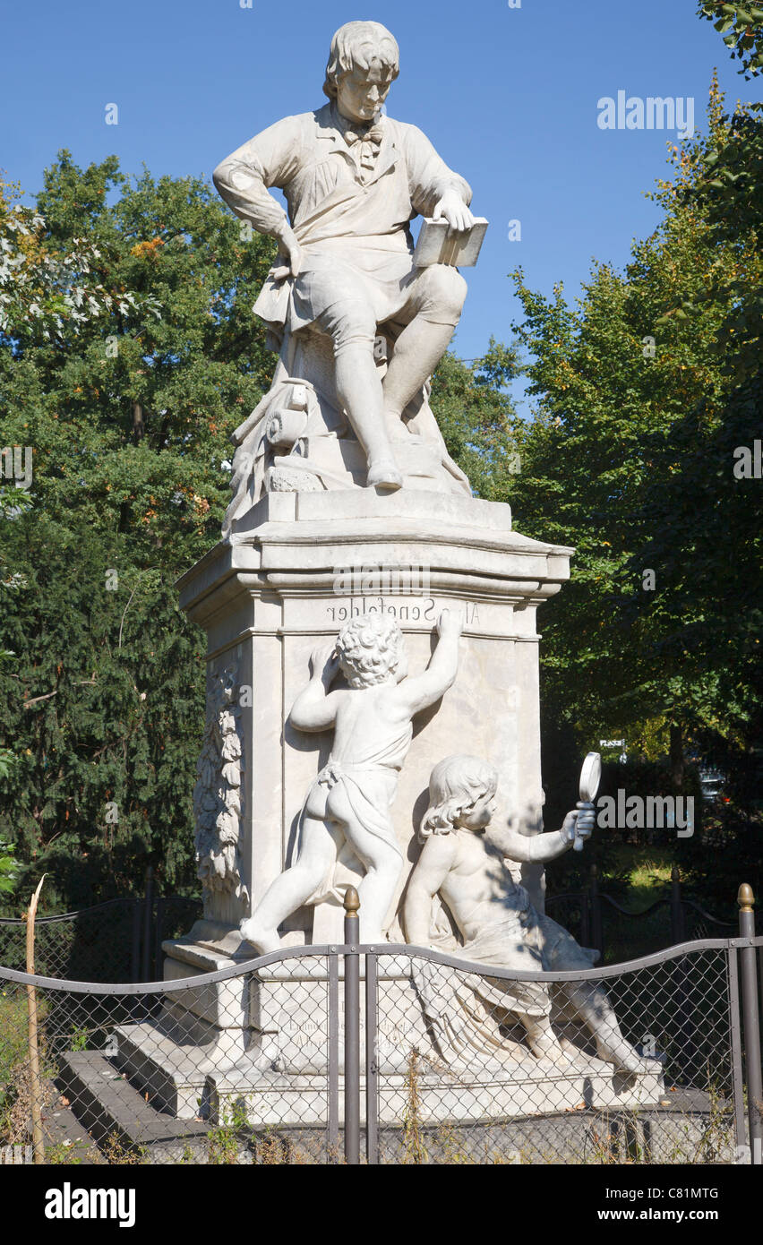 statue of Senefelder on Senefelderplatz, Berlin, Germany Stock Photo ...