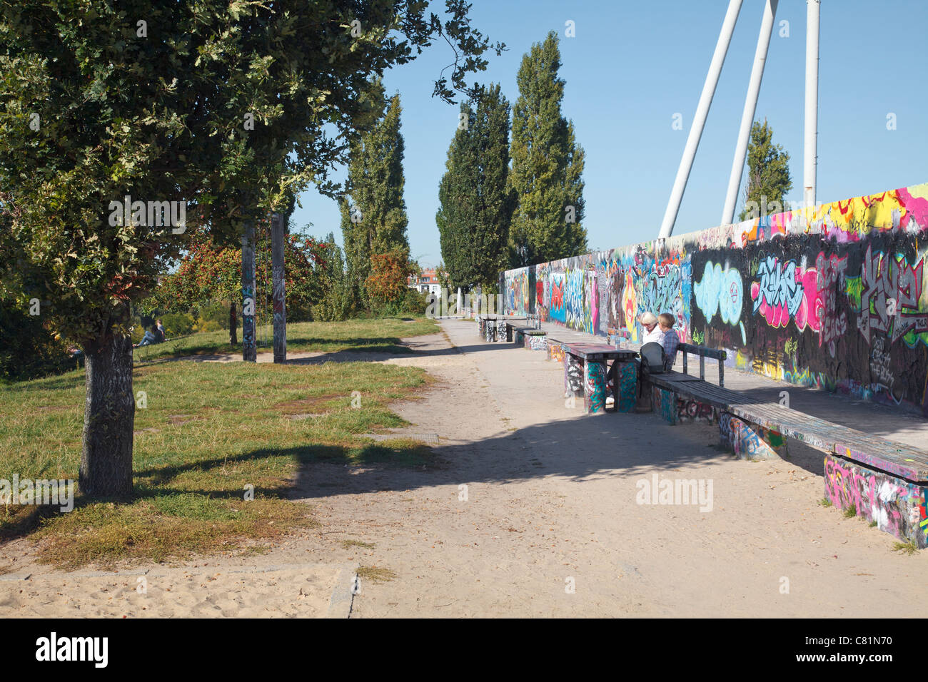 Mauer Park with section of Berlin Wall, Berlin, Germany Stock Photo - Alamy